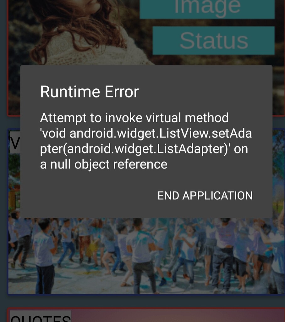 Error comes with list view - Discuss - Kodular Community