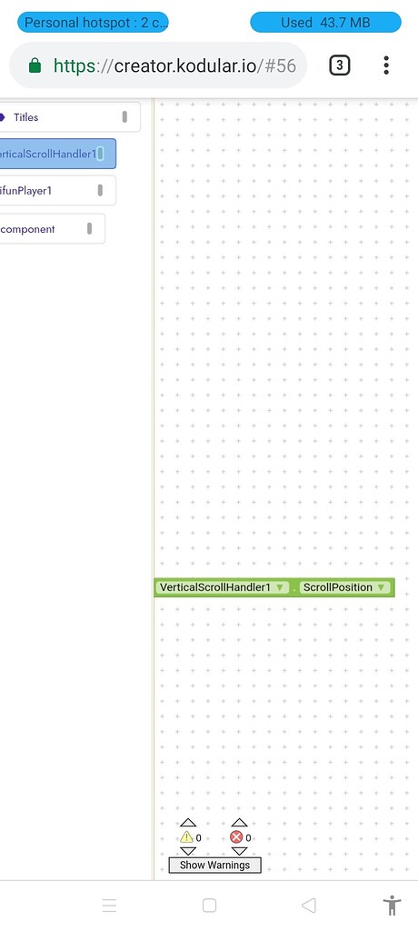 Vertical scroll handler extension I want but I can't find help please anyone provide me that ...