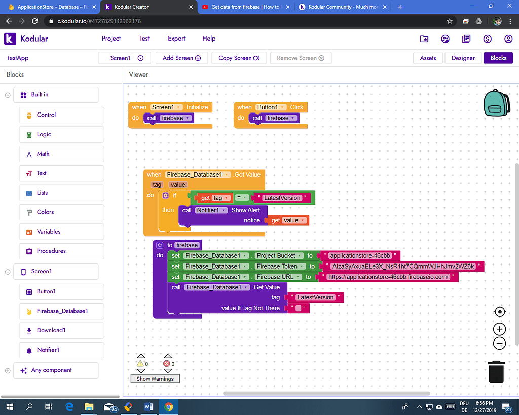 Issues in kodular eagle and Firebase database - Discuss - Kodular Community