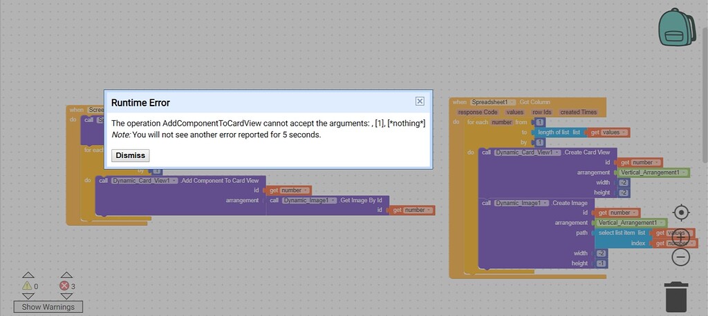 How to fix this run time error in dynamic component - Discuss - Kodular Community