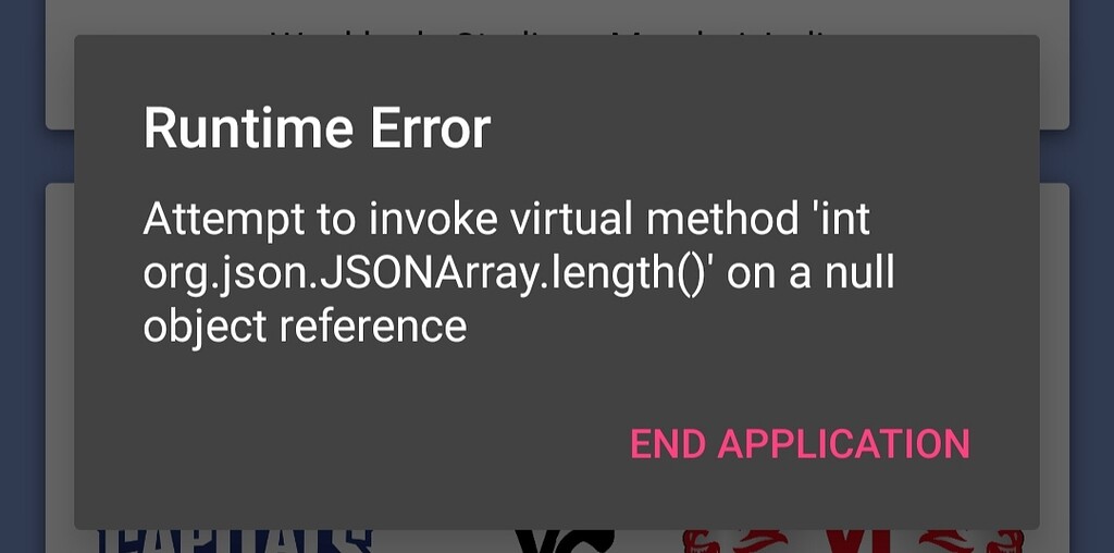 Runtime Error: JSON array.length - A null object reference - Discuss - Kodular Community