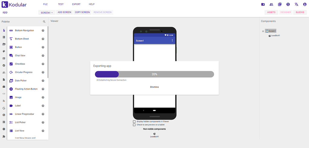 Exporting App Stuck at 20% every time - Discuss - Kodular Community