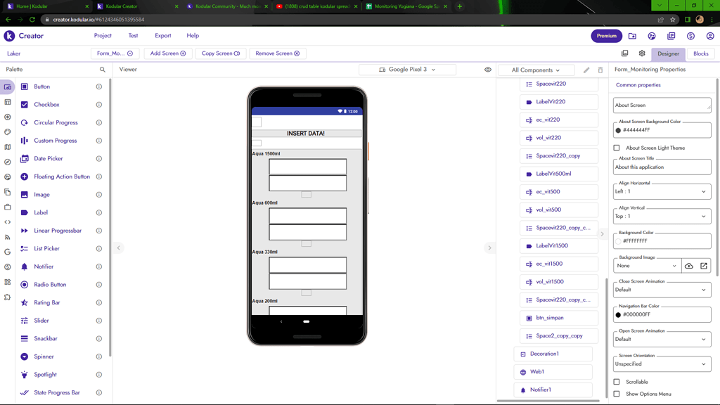Create data into selected column - Discuss - Kodular Community