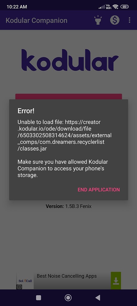 Companion not working - Discuss - Kodular Community