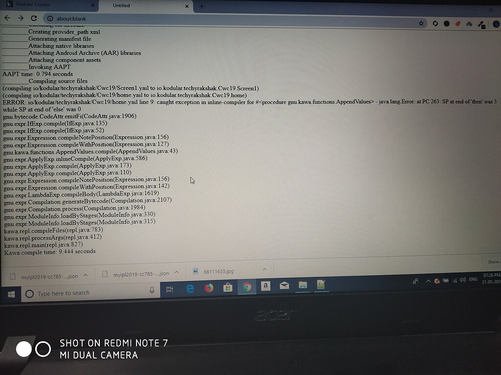 An Another Exporting Error! 😥 - Discuss - Kodular Community
