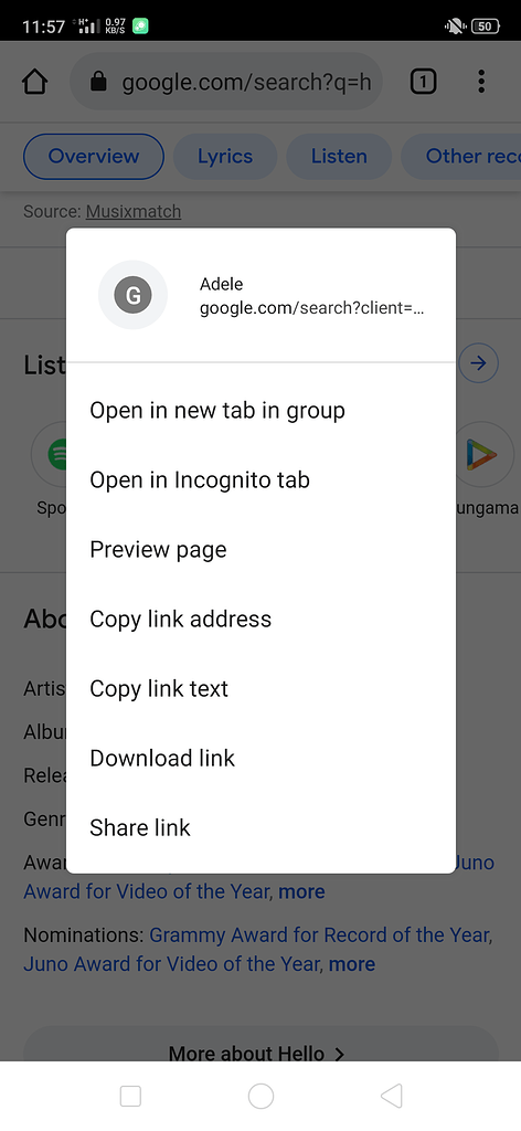 How to create Long Press Menu Like Chrome - Discuss - Kodular Community