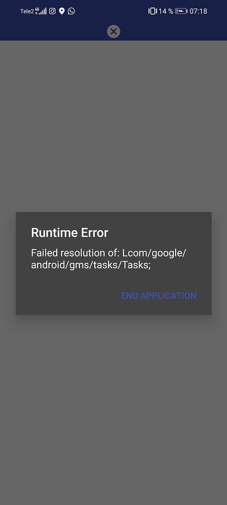 Runtime error failed resolution - Discuss - Kodular Community