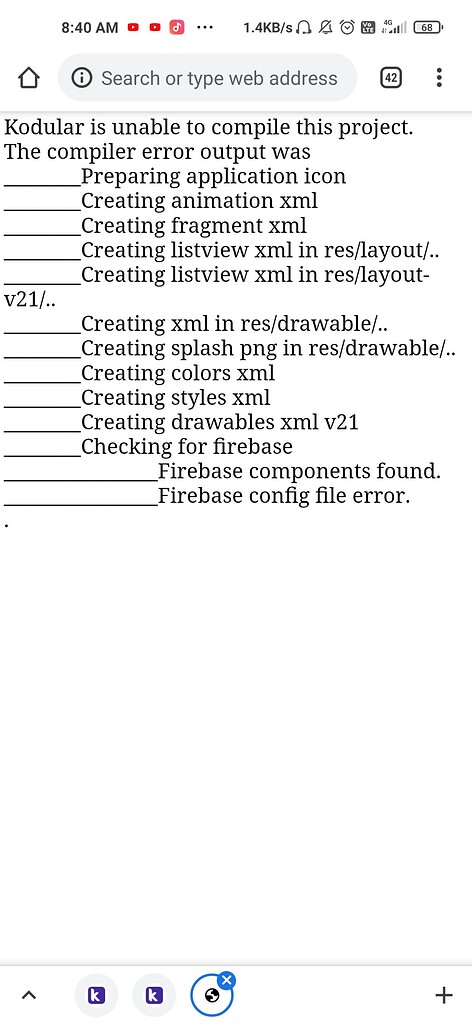 When exporting apk showing error occurred - Discuss - Kodular Community