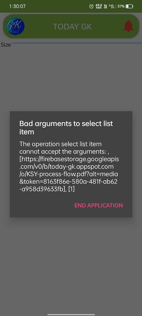 Bad arguments to select list item - Discuss - Kodular Community