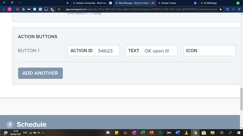 Onesignal: how to do action with button on notification? - Discuss ...