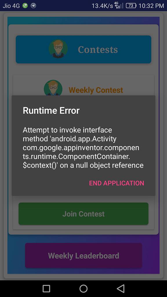 Runtime Error. How Fix It - Discuss - Kodular Community