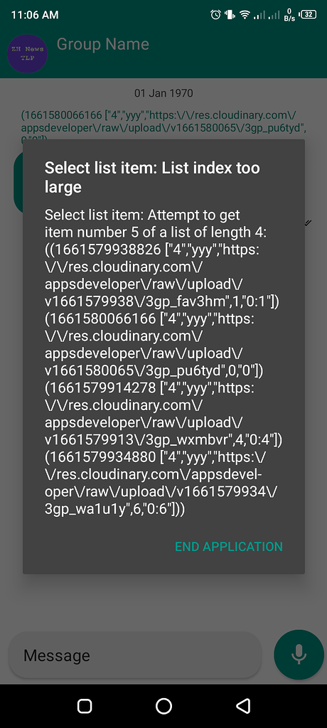 Error on select list item - Discuss - Kodular Community