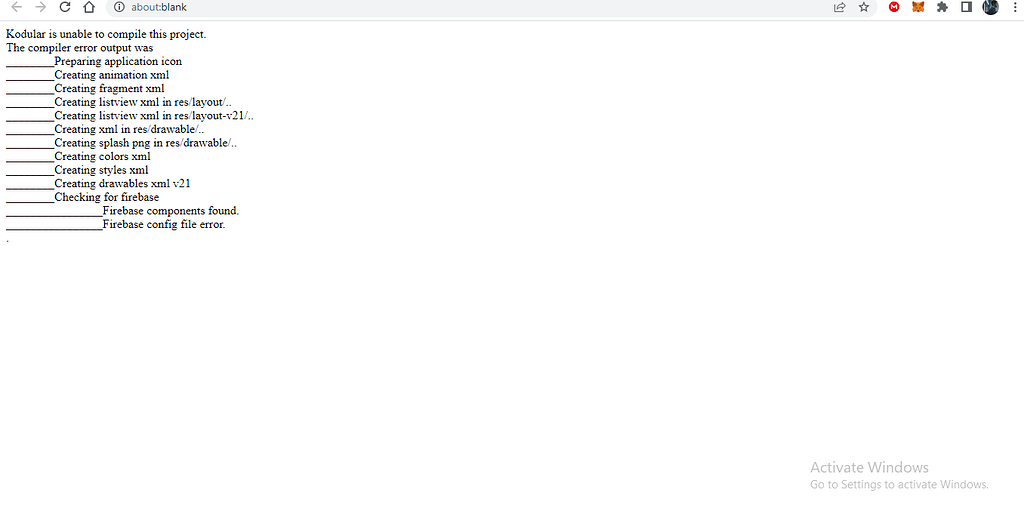 I am getting Something went wrong message while exporting the project - Discuss - Kodular Community