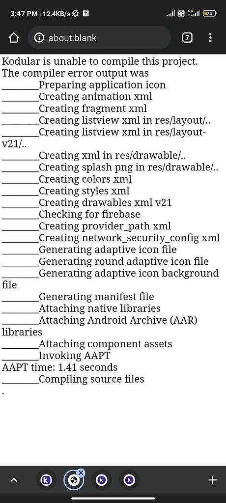 AAPT Compilation Error - Discuss - Kodular Community