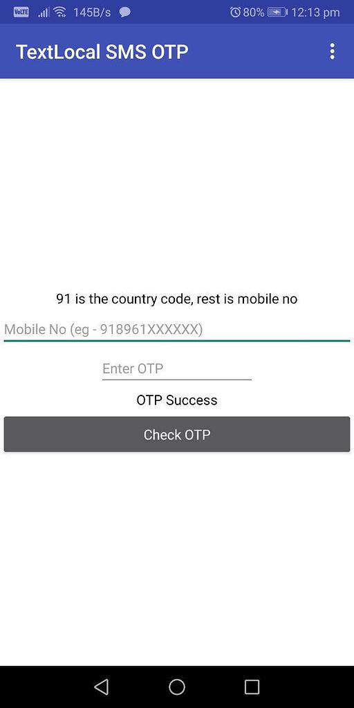 Simple SMS OTP System Without Extension Using Text Local API - Koded Apps - Kodular Community
