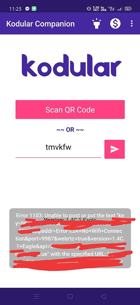 1103 error when connecting to the companion - Discuss - Kodular Community