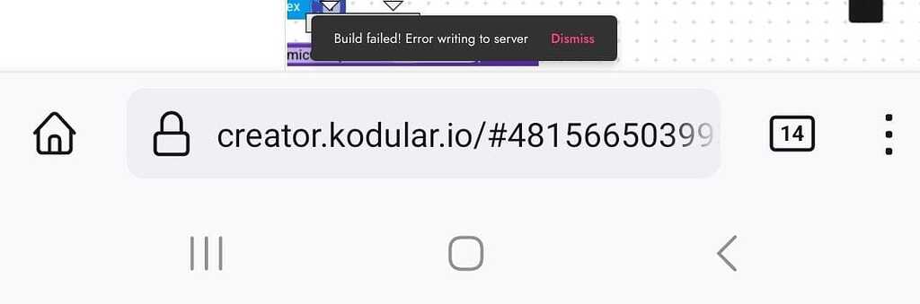 I can export apk showing this error Build failed: Error writing to server - Discuss - Kodular ...