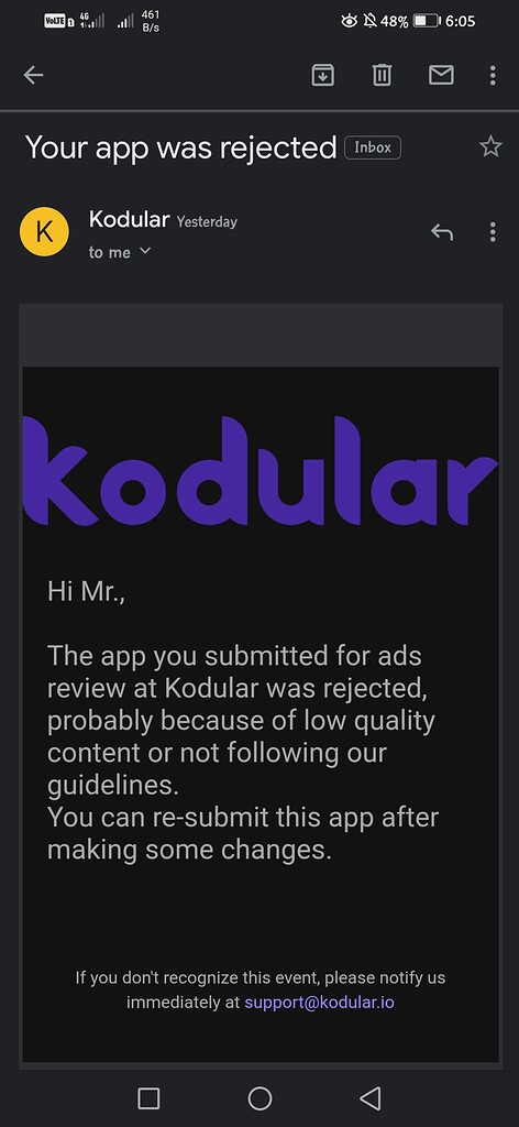 Your App Was Rejected? - Discuss - Kodular Community
