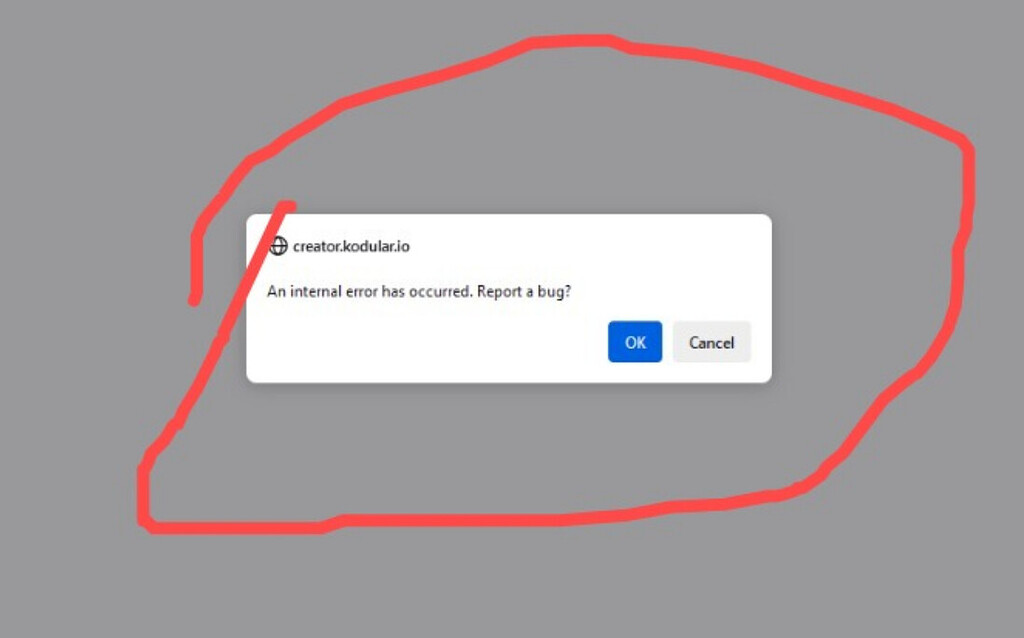 Internal error during website opening - Discuss - Kodular Community