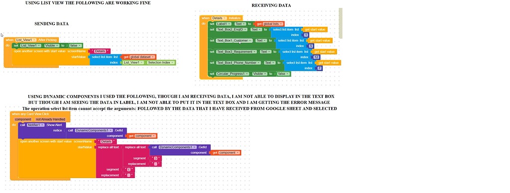 Error "The operation select list item cannot accept the arguments:" while using Dynamic ...