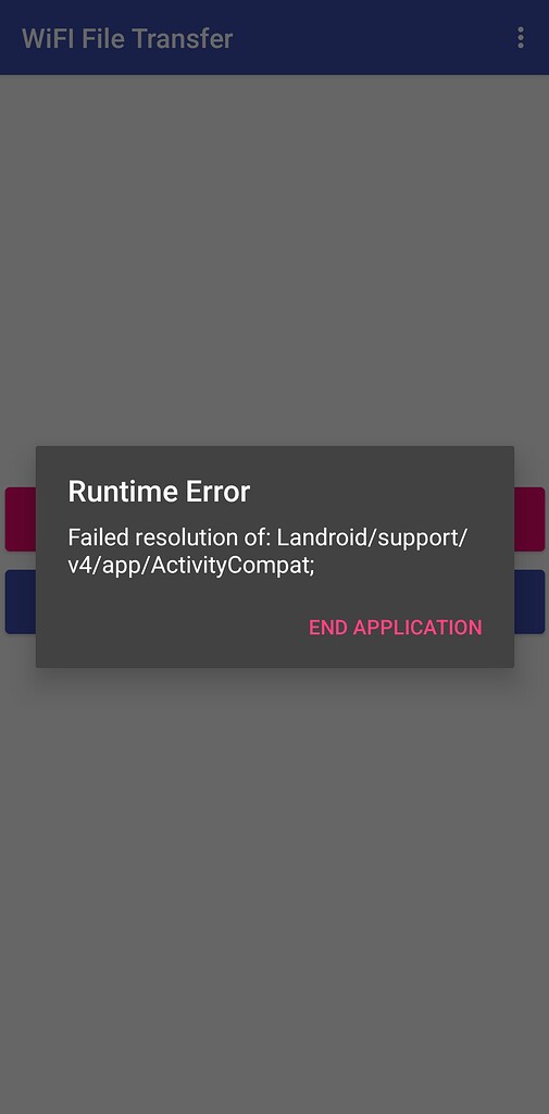 Runtime error ActivityCompat - Discuss - Kodular Community