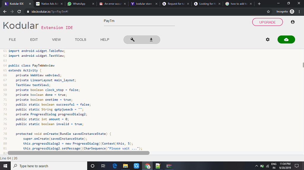 Problem In Extension Developing - Extensions IDE - Kodular Community