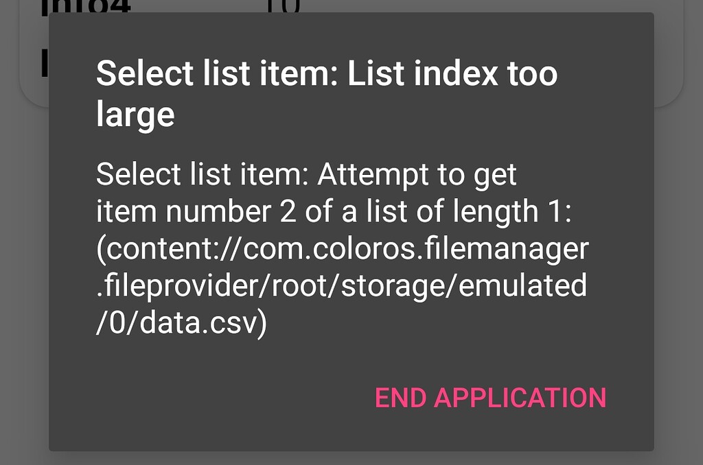 What is error mean? List index too large - Discuss - Kodular Community