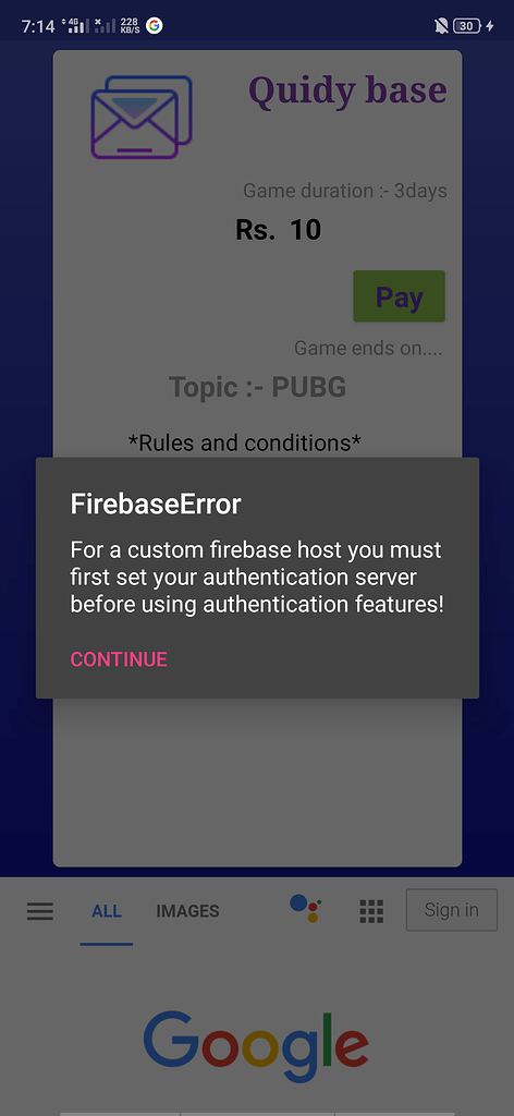 How to solve firebase error - Discuss - Kodular Community