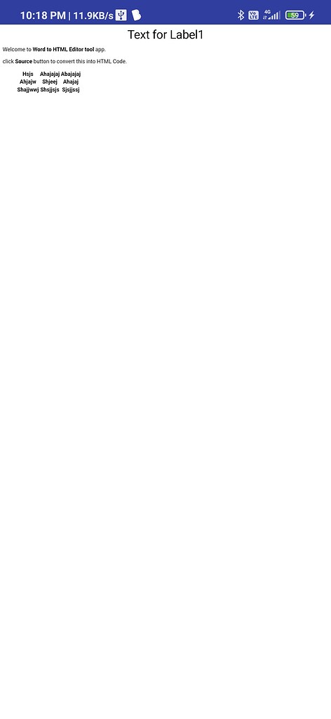 Why html data not fit to my screen - Discuss - Kodular Community