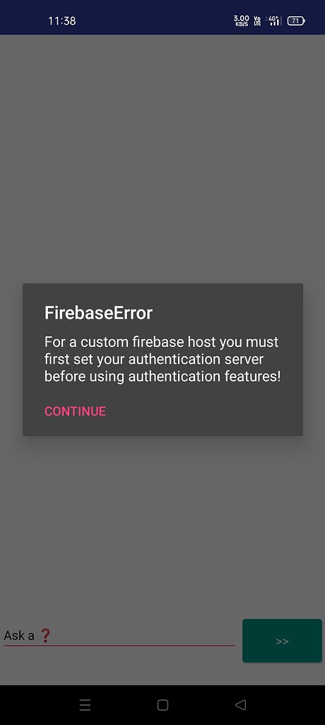 Firebase Error occurred on using database - Discuss - Kodular Community