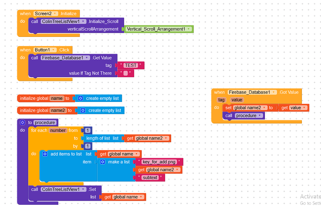 Problem with colin list view and firebase - Discuss - Kodular Community