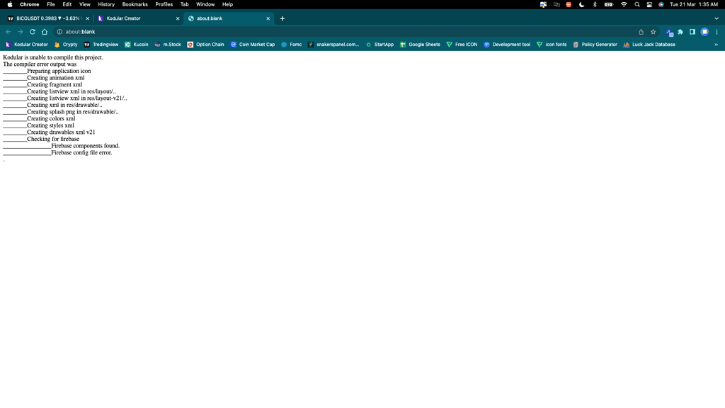 App build failed, Firebase config file error - Discuss - Kodular Community