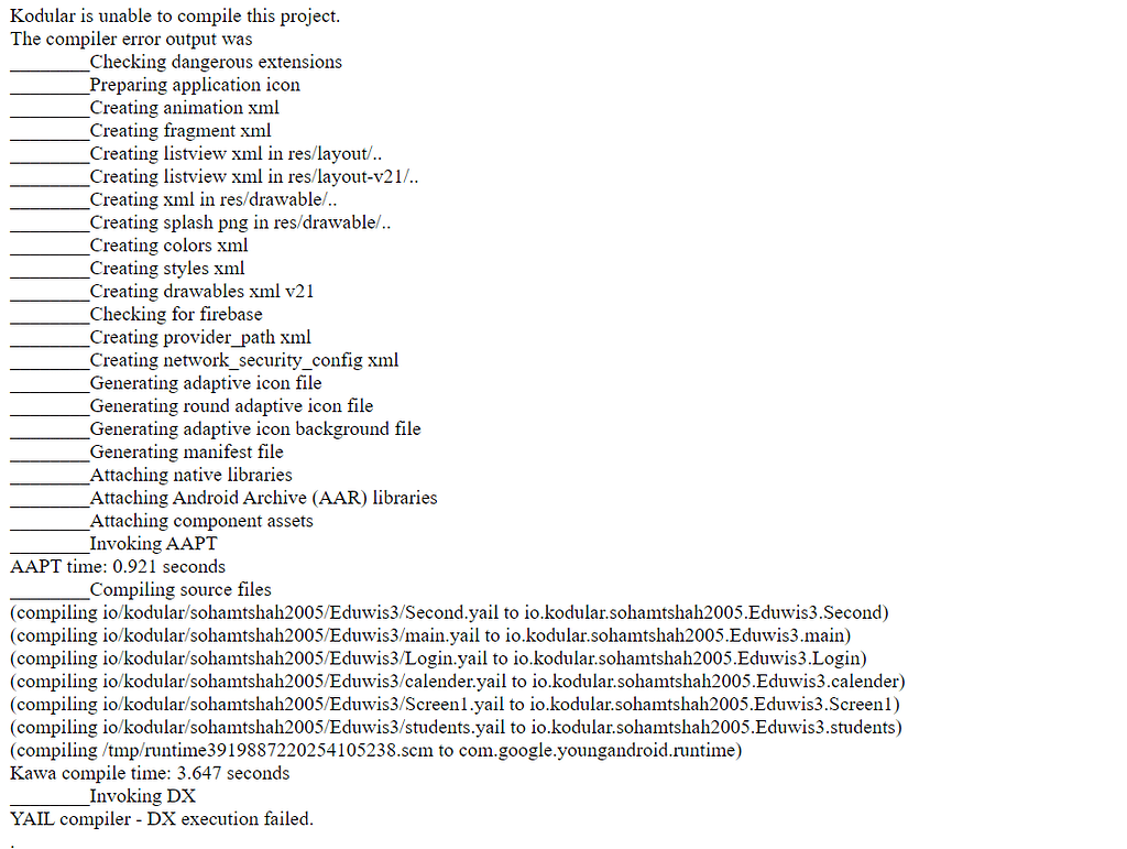 DX issue while compiling app - Discuss - Kodular Community