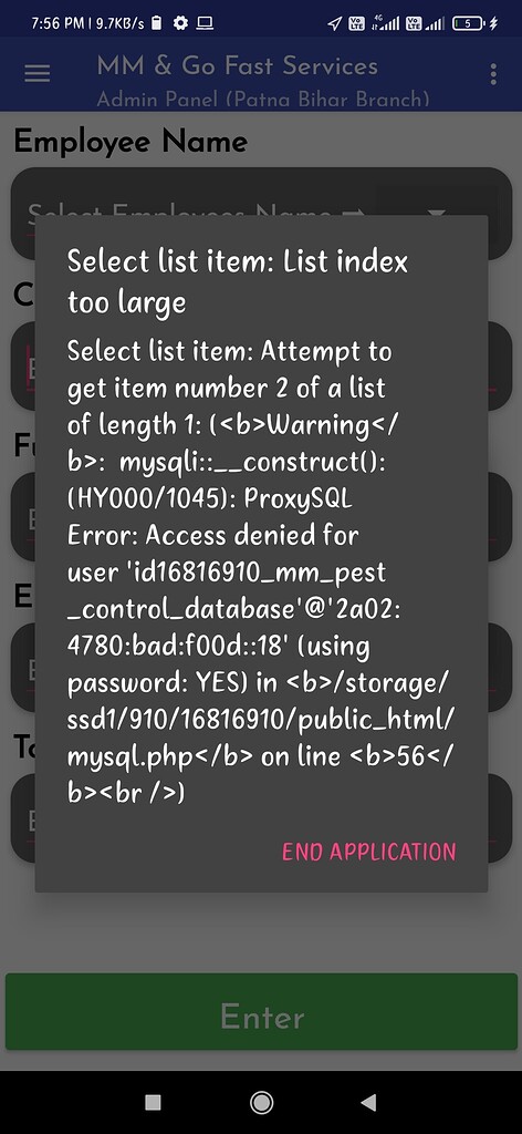 Help Need for MySQL error - Discuss - Kodular Community