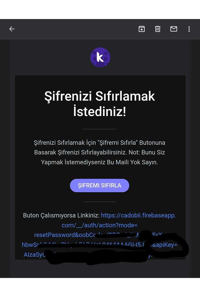 Password reset web Apı key bug - Discuss - Kodular Community