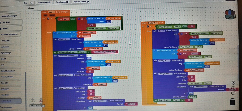 How to store data in tinydb and show like this in chat view - Discuss - Kodular Community