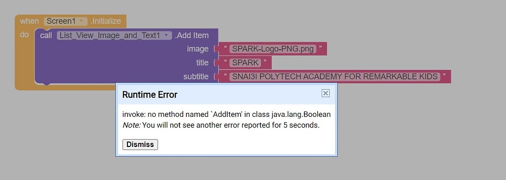 Text and image list view error - Feedback - Kodular Community
