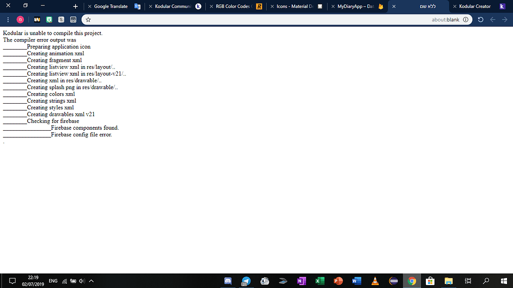Firebase error and build apk - Discuss - Kodular Community