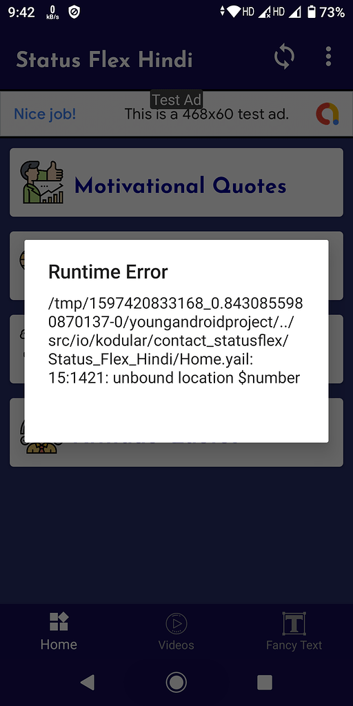 Runtime Error: unbound location $number - Discuss - Kodular Community