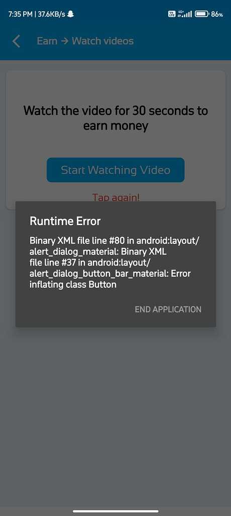 Kodular runtime error while opening ad manager ads - Discuss - Kodular Community