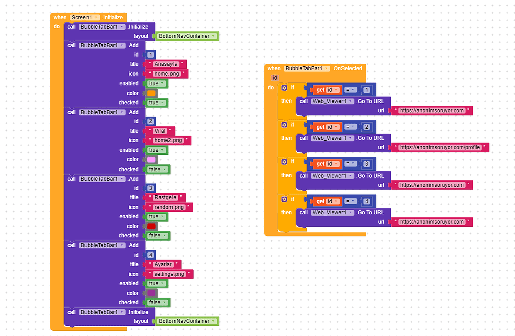 Bubble Tabbar İcons Doesn't Show - Discuss - Kodular Community