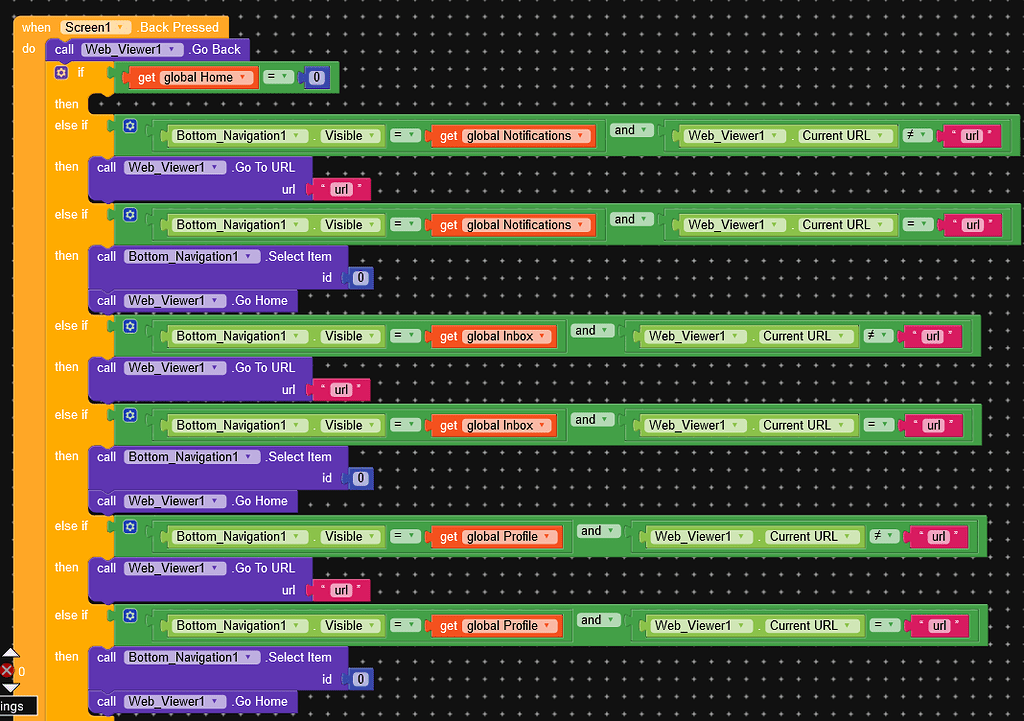 Need help with bottom navigation when backpressed - Discuss - Kodular Community