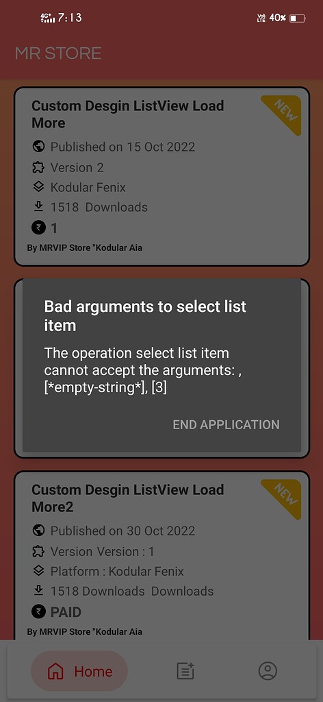Bad arguments to select list item - Discuss - Kodular Community