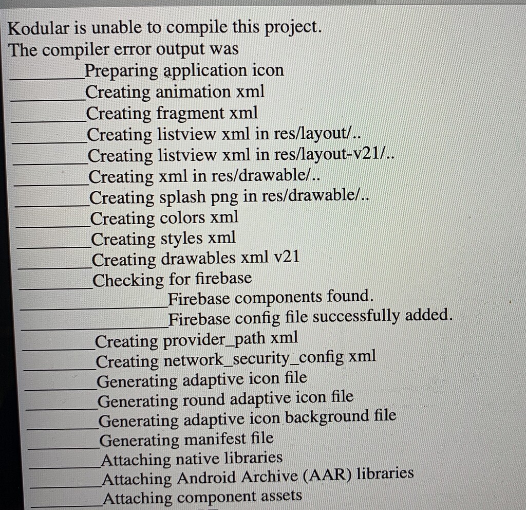 Compiler error after Kodular update 1.4D - Discuss - Kodular Community