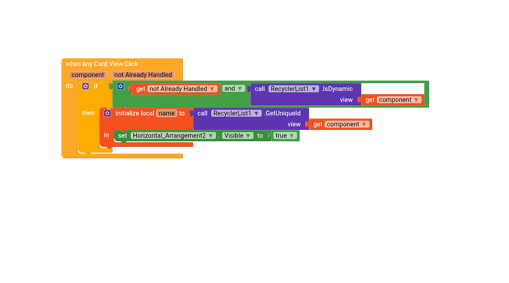 Any card view click option is not working in my blocks - Discuss - Kodular Community