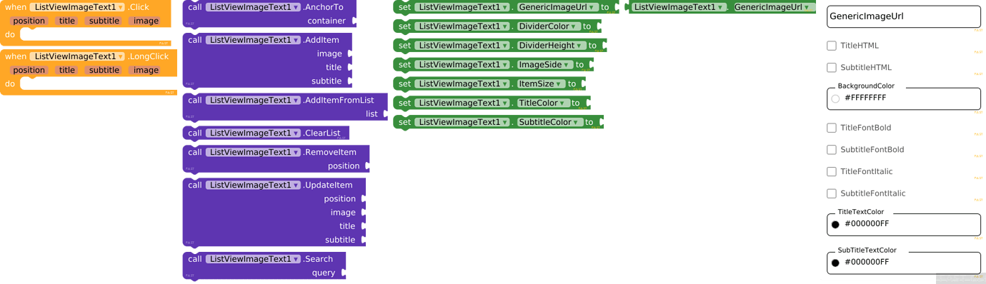 [F/OS] ListViewImageText Extension for Kodular And App Inventor Based - Extensions - Kodular ...