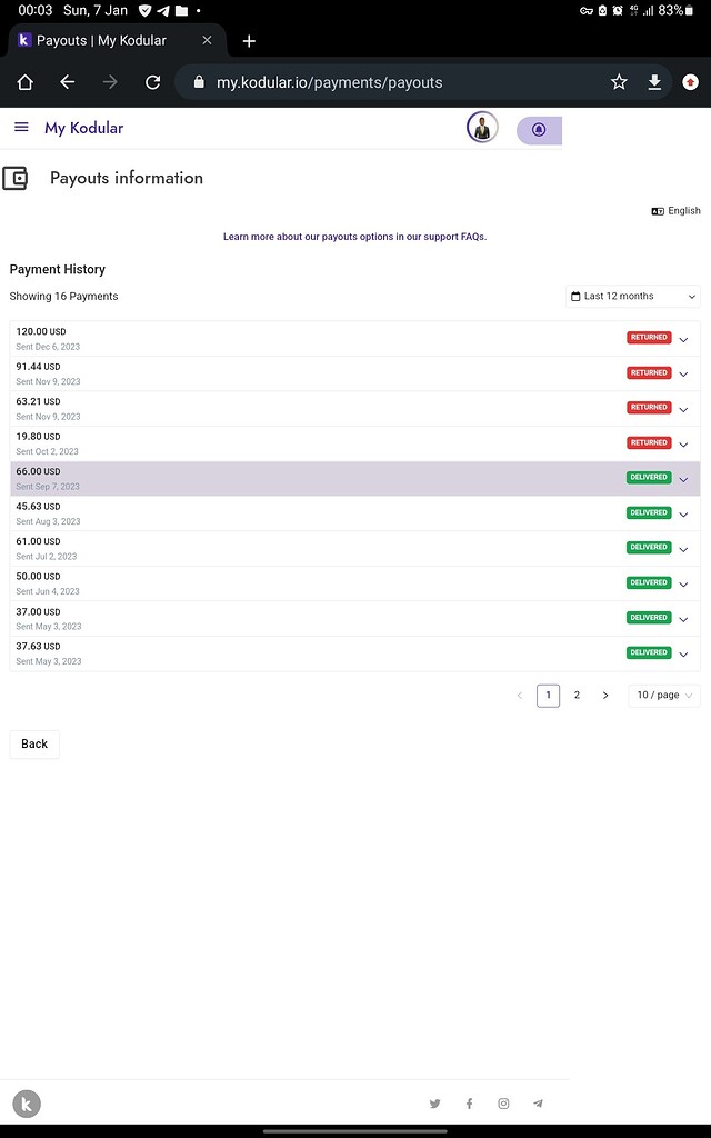 Payment Returned - Discuss - Kodular Community