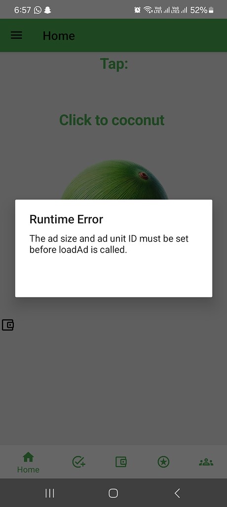 AdMob Ad Manager - Ad Unit ID Not Showing (Break Coconut Project) - Discuss - Kodular Community