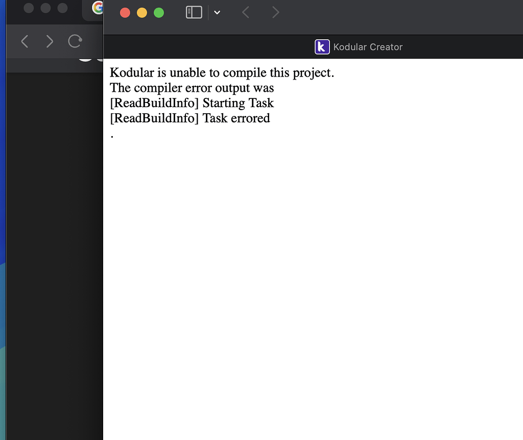 Unable to export Apk, Showing Error Task Error & Starting Error - Discuss - Kodular Community