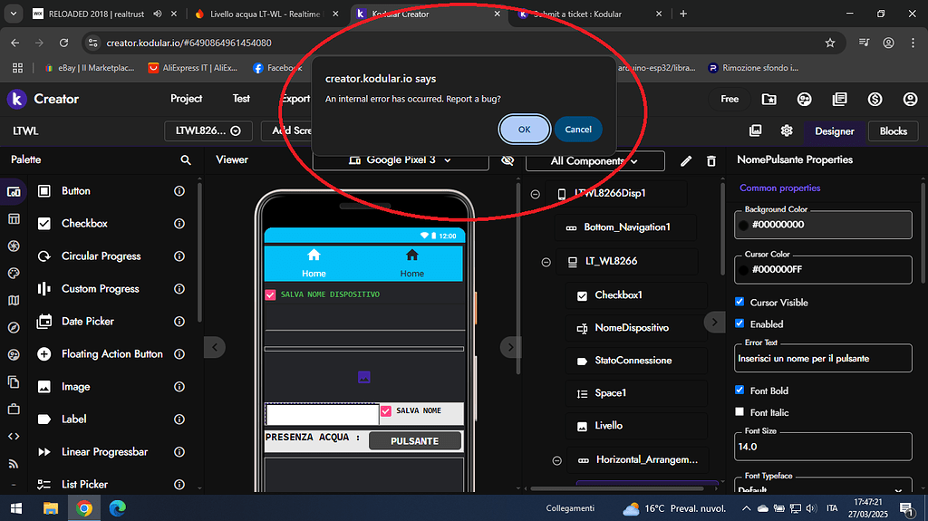 Kodular creator error change background or text color - Bugs - Kodular Community